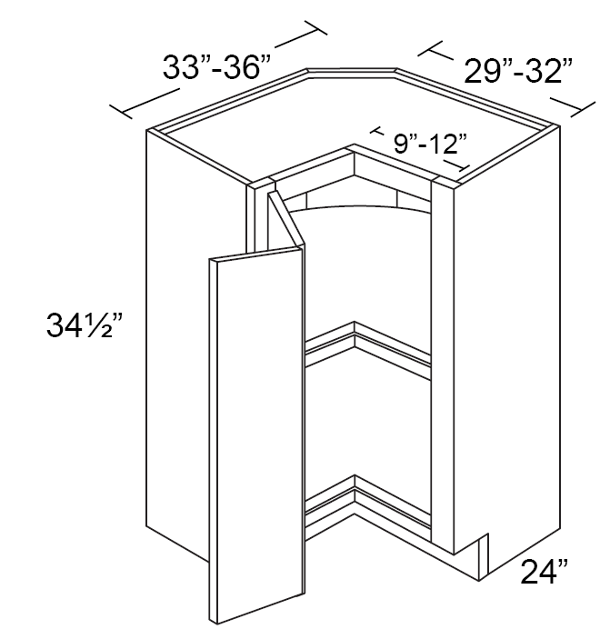 Lazy Susan Base 36 Cabinet Kitchen Bath